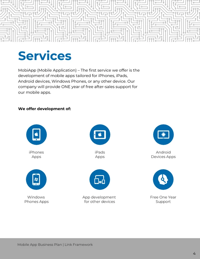 App Business Plan Template - Venngage