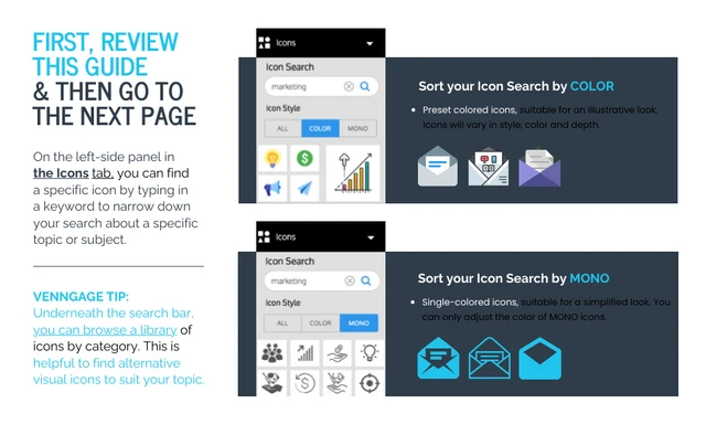Ficha Iconos Ejercicio Tutorial - Venngage