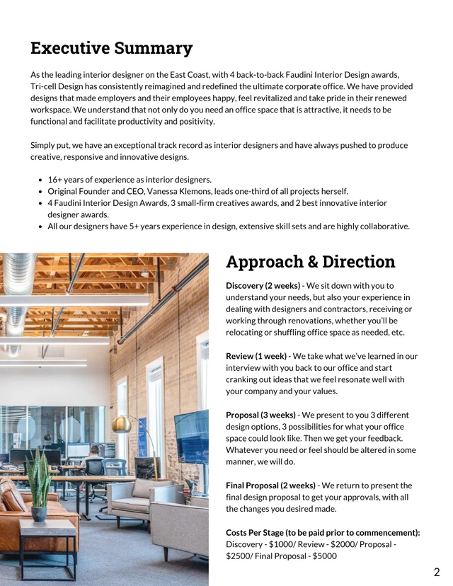 Simple Interior Design Business Plan - Venngage