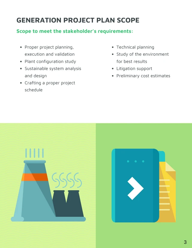 Iconic Power Generation Project Plan - Venngage