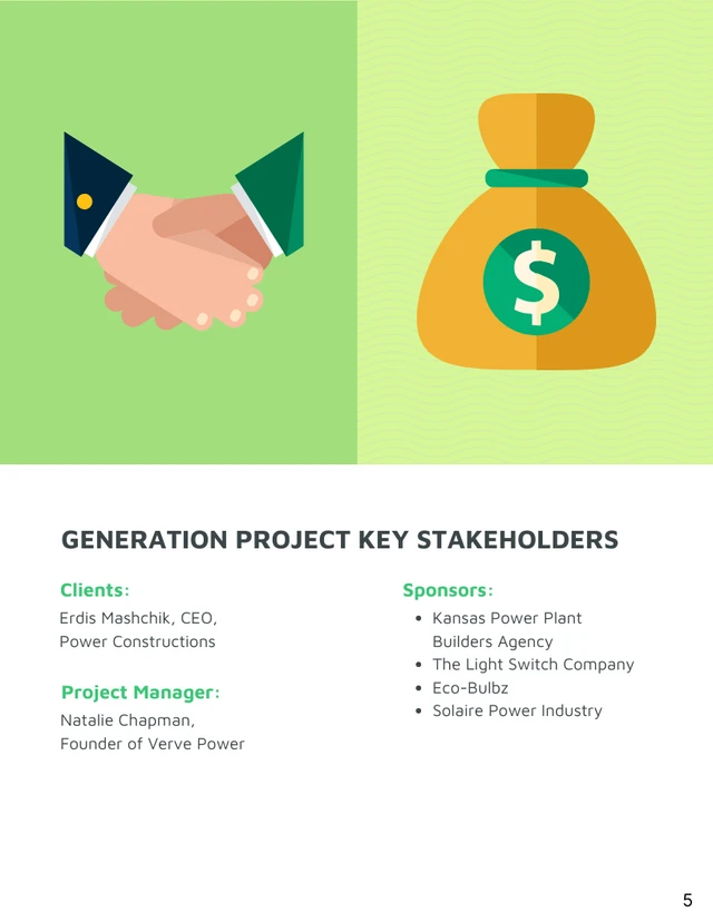 Iconic Power Generation Project Plan - Venngage