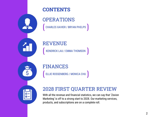 Gradient Business Marketing Quarterly Report - Venngage