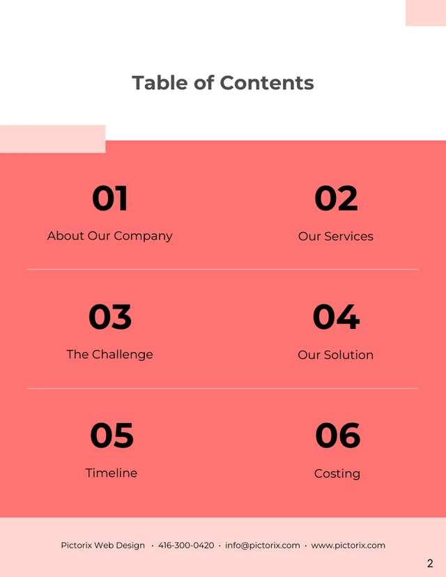 Plantilla de propuesta de sitio web - Venngage