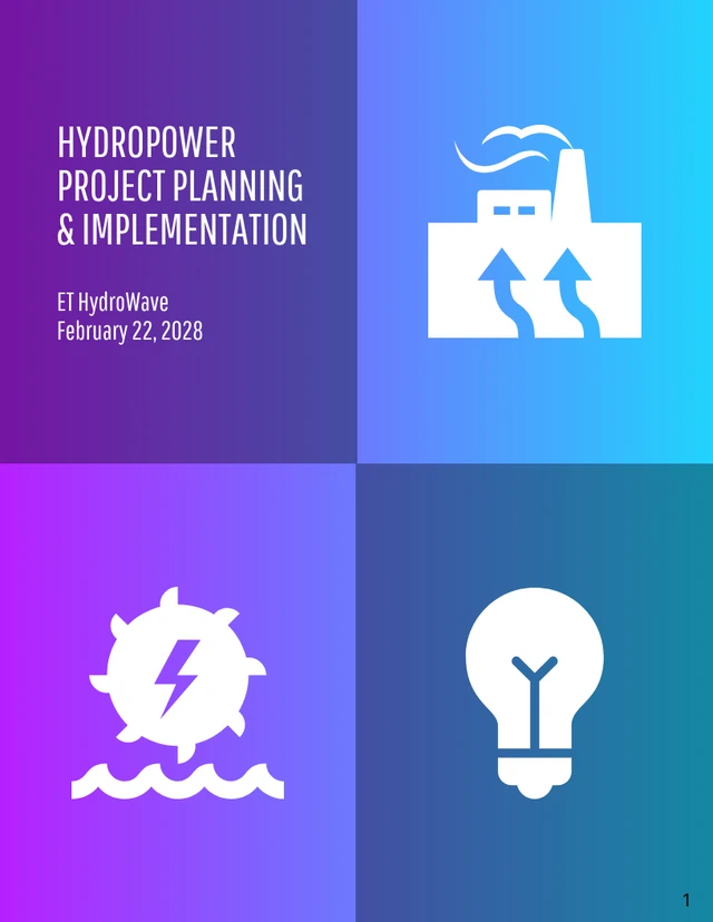 Iconic Hydropower Project Plan - Venngage