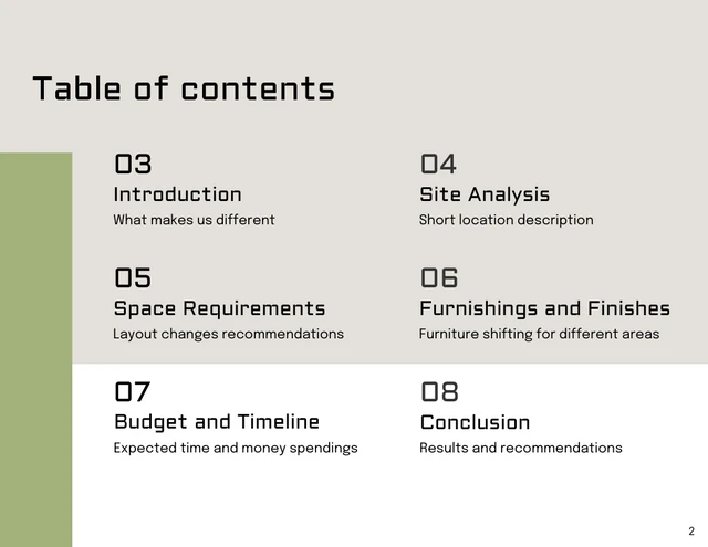 Interior Design Proposal Example - Venngage