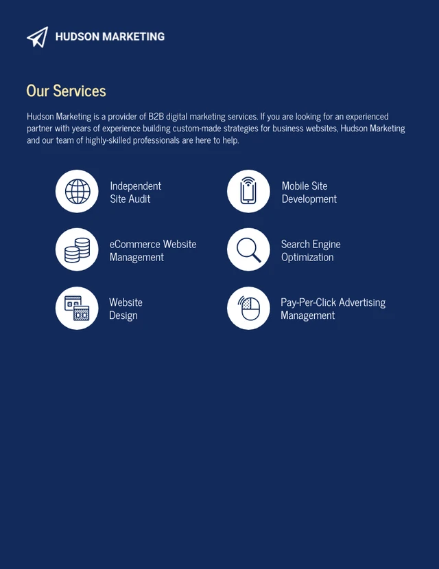 Digital Marketing Proposal Example - Venngage