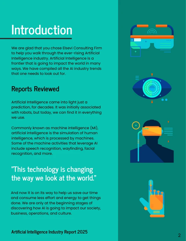 Teal Artificial Intelligence Quarterly Report - Venngage