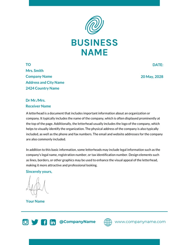 Company Letterhead Example Discounts Dealers Www pinnaxis