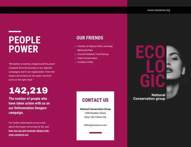 Non Profit Conservation Tri Fold Brochure - Venngage