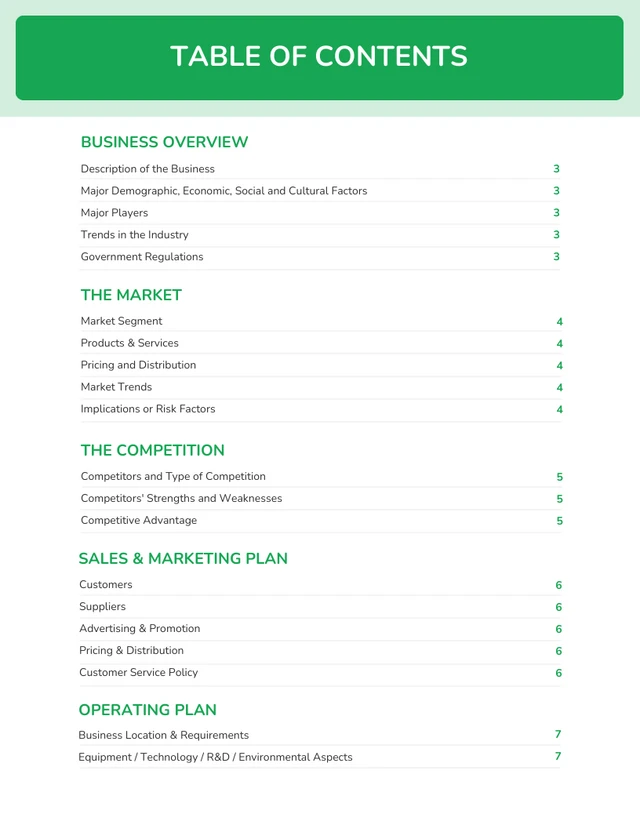 Green Business Plan - Venngage
