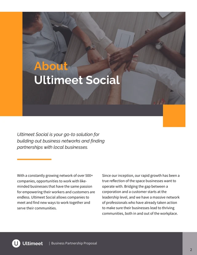 Modèle de proposition de partenariat - Venngage