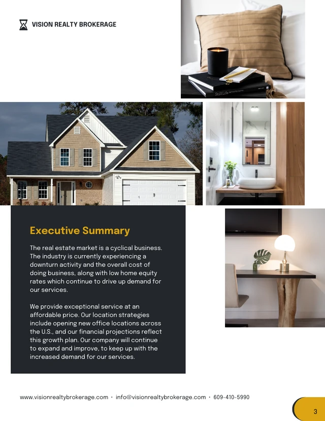 Real Estate Agent Business Plan Template - Venngage