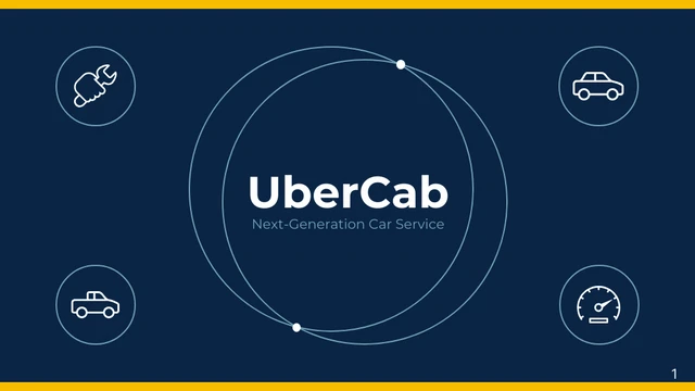 Pitch Deck da Blue Uber - Venngage